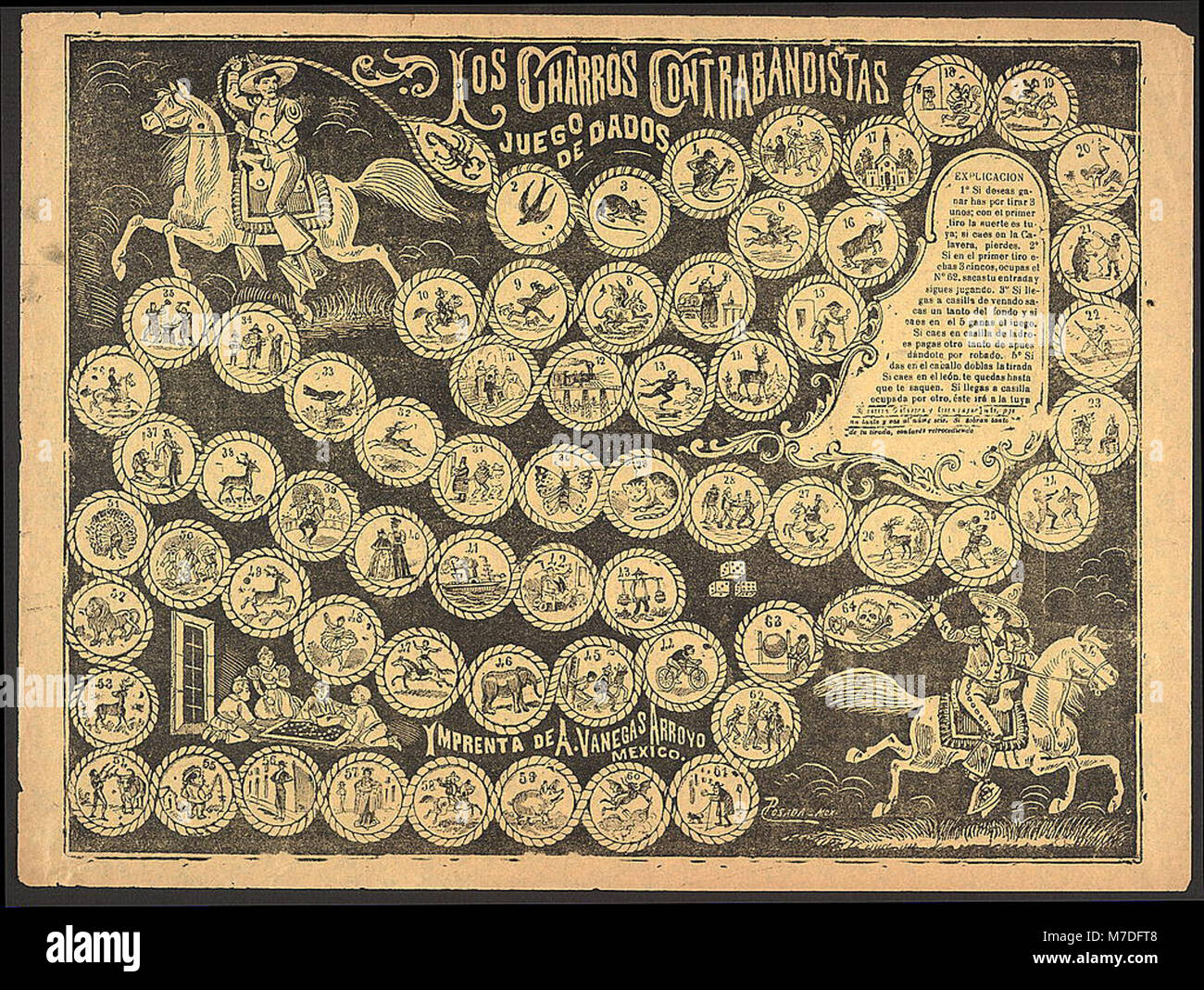 An image depicting a traditional game of dice among charros (Mexican ...