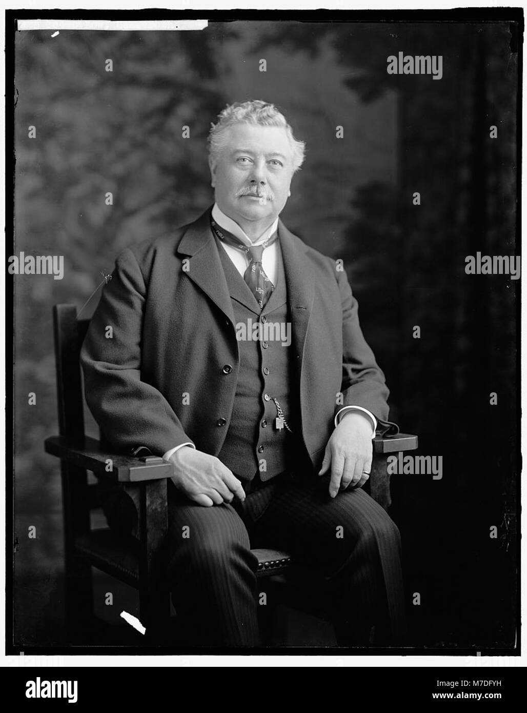 A portrait of Seth Low, an American politician and philanthropist who ...