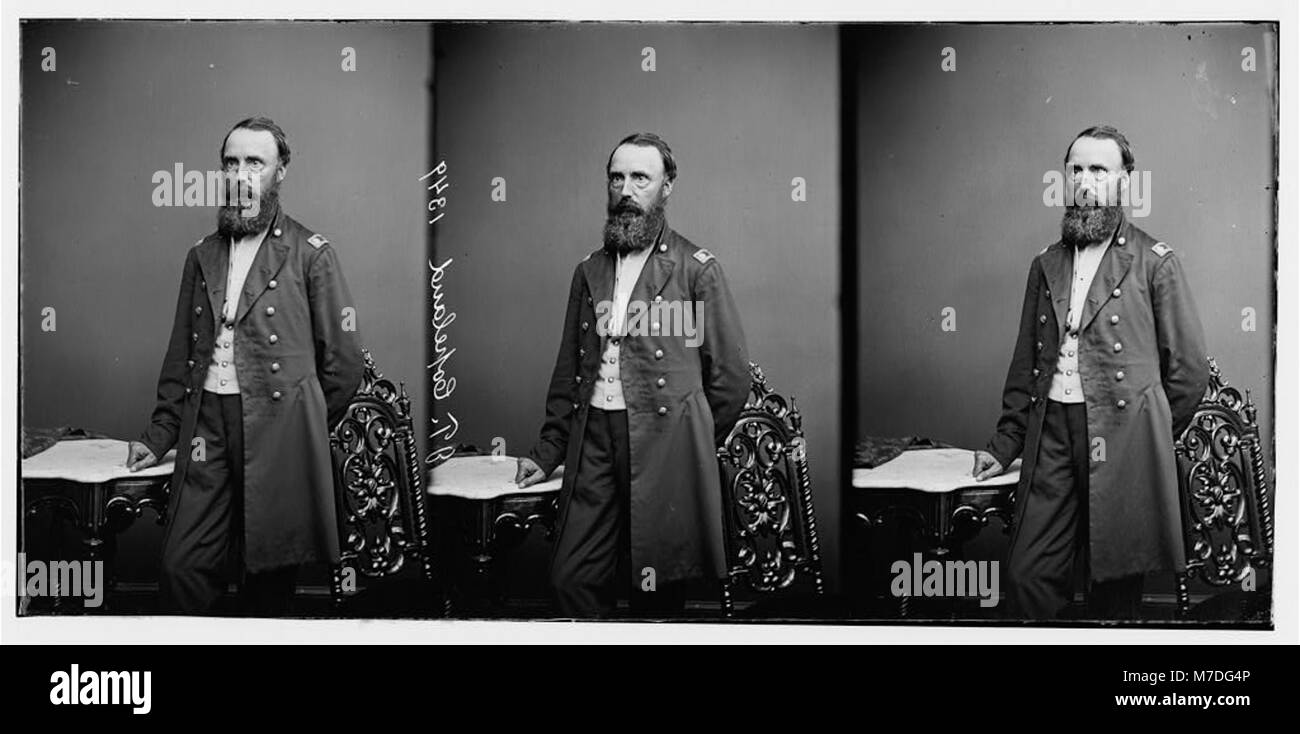 A historical portrait of Lt. Col. J.T. Copeland, an officer in the 1st ...