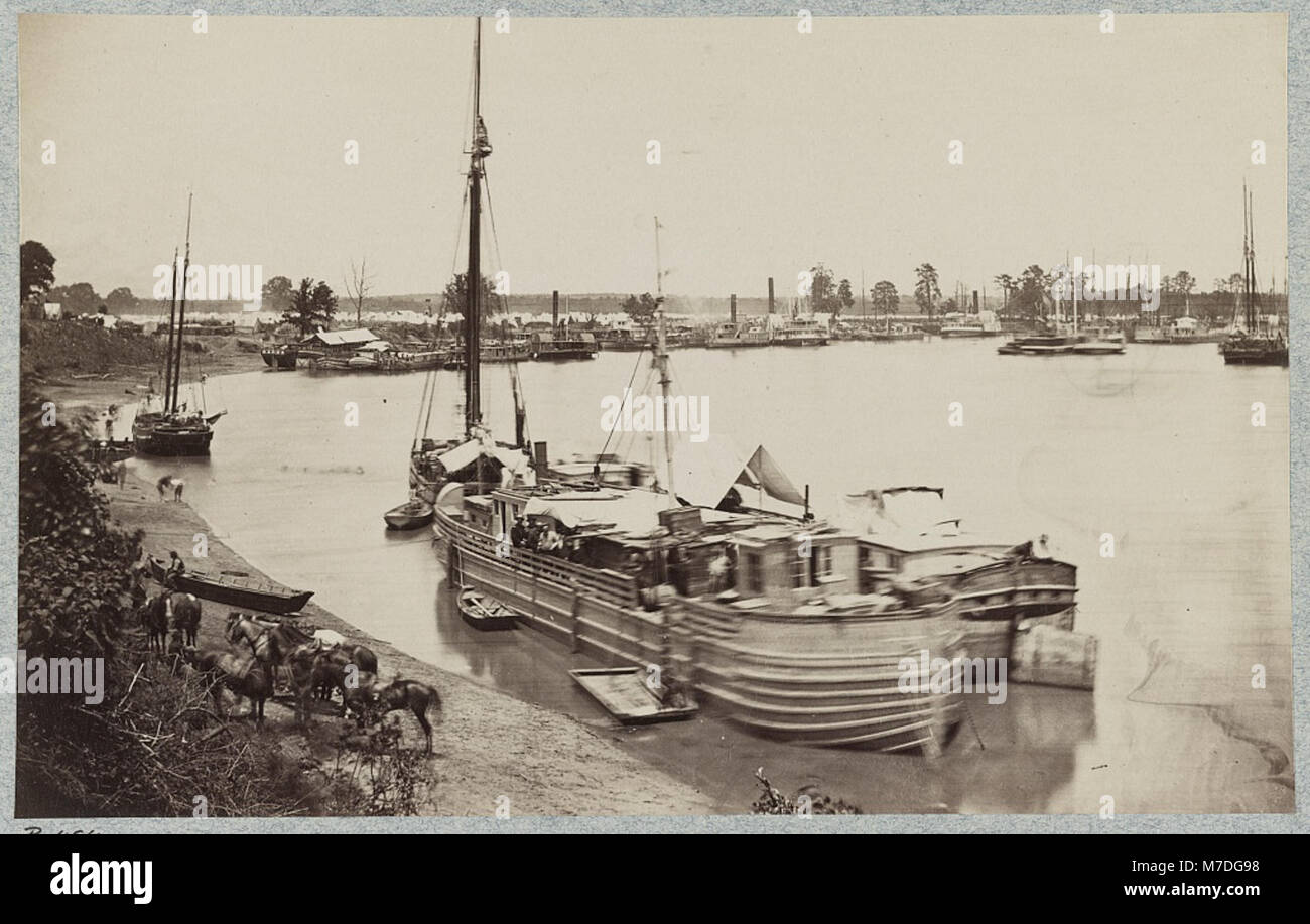 A photograph of White House Landing on the Pamunkey River in Virginia ...