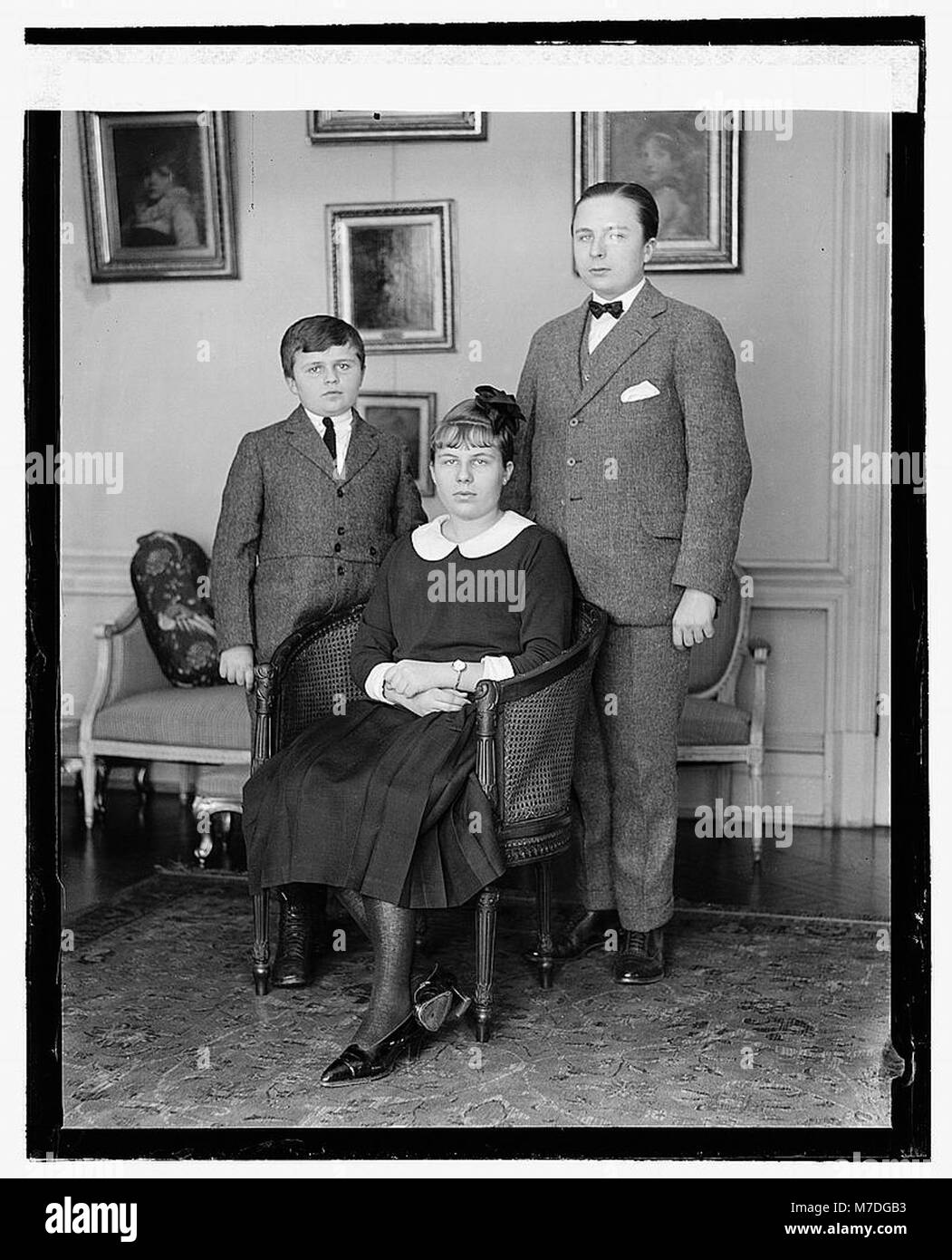 Photograph of the Lubominski children, taken on February 18, 1922. This ...