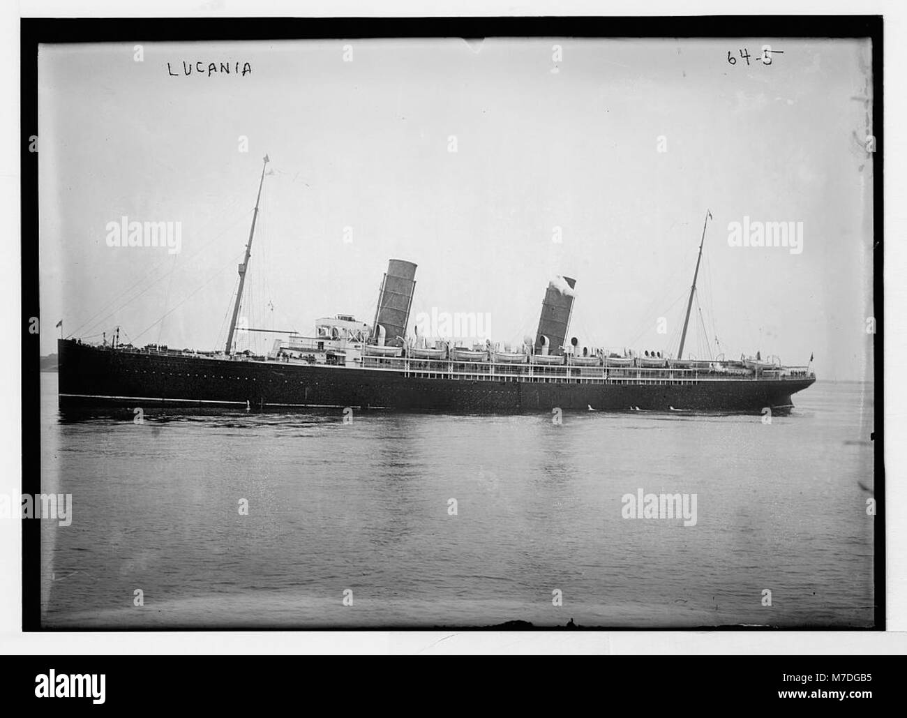 The Lucania, a British ocean liner from the early 20th century, known ...