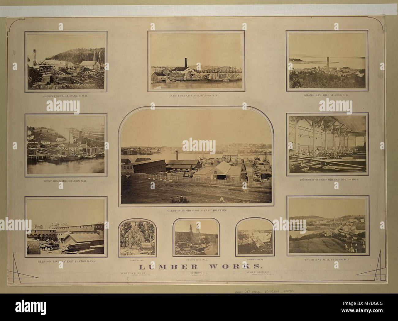 A photograph of Charles E. Cook's lumber works, showcasing the ...