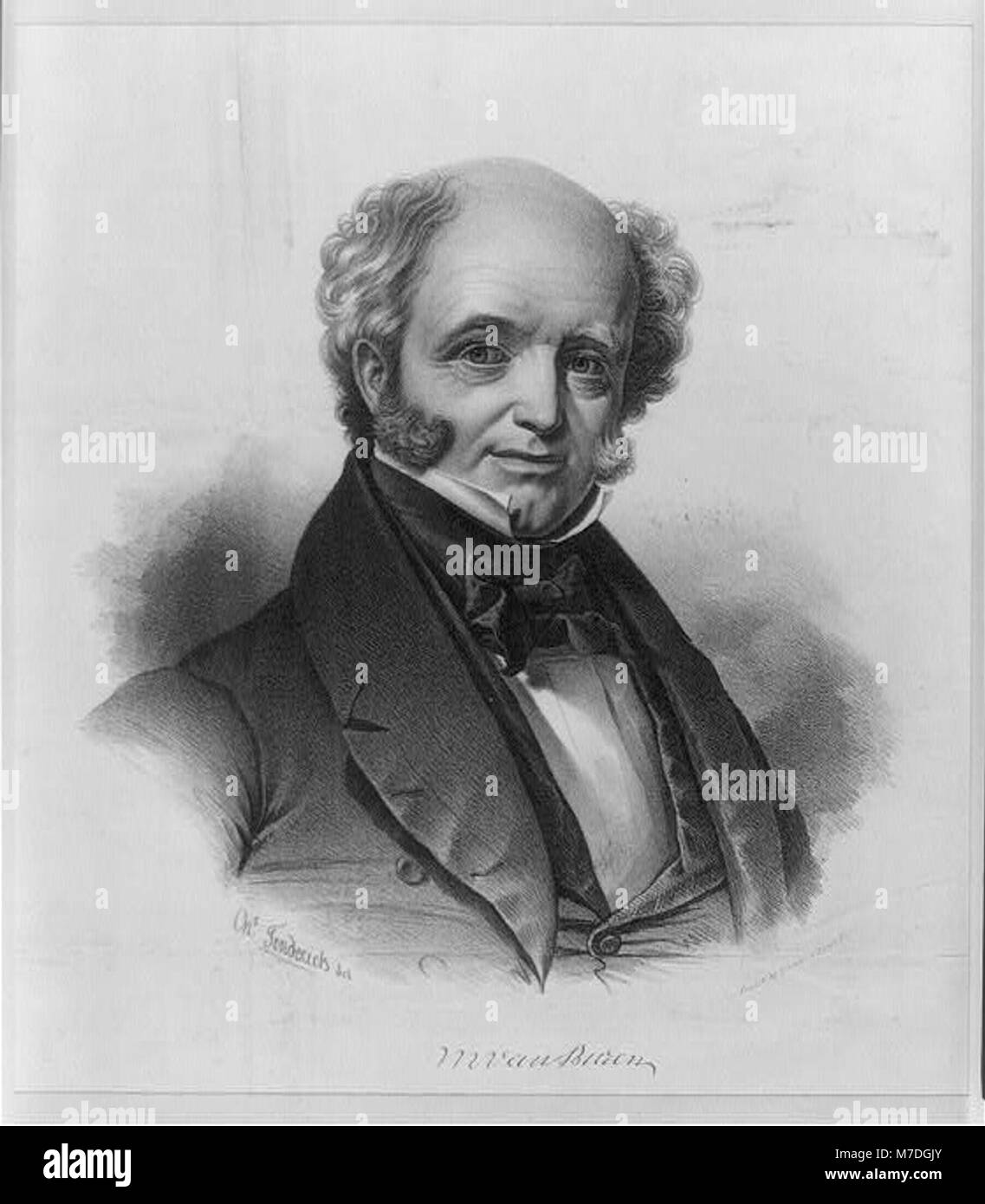 A portrait of Martin Van Buren, the eighth President of the United ...