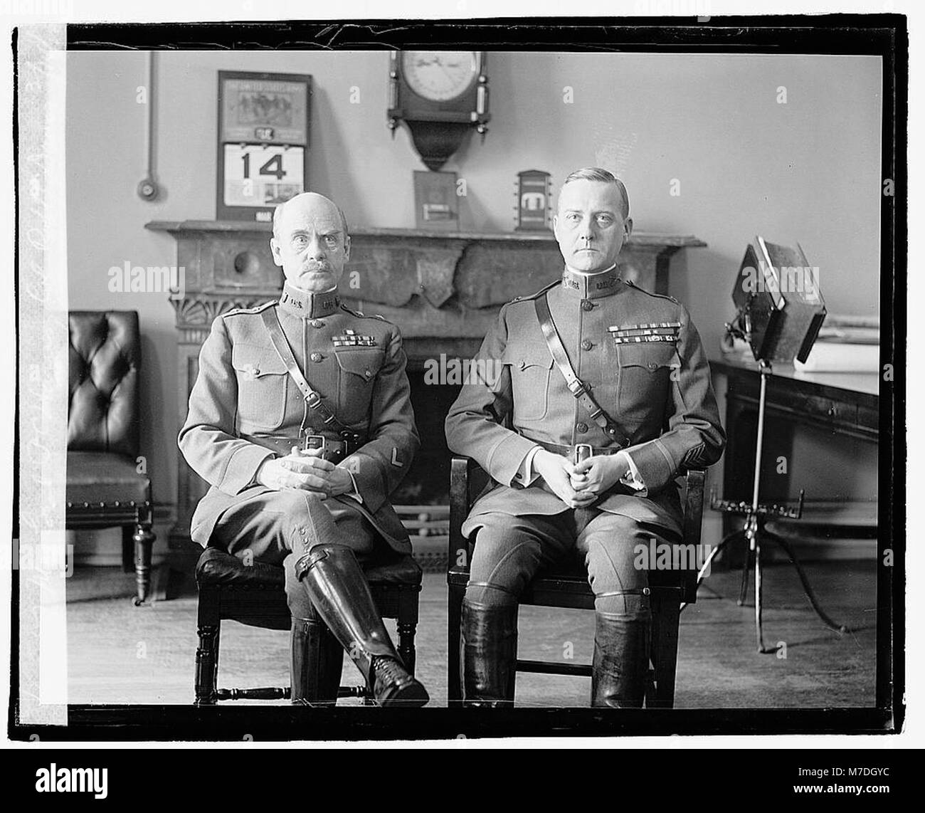A photograph capturing Major General P.C. Harris and Colonel Robert C ...
