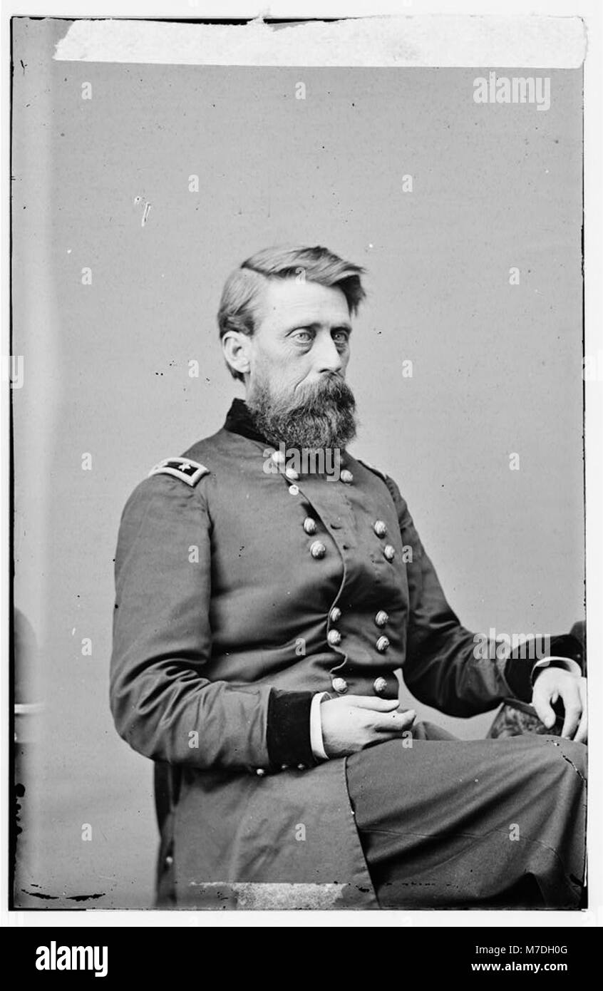 This photograph shows Major General Jefferson C. Davis, a prominent ...