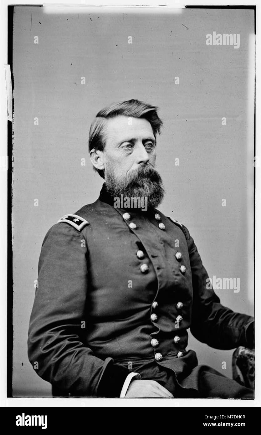 A portrait of Major General Jefferson C. Davis, a prominent U.S. Army ...