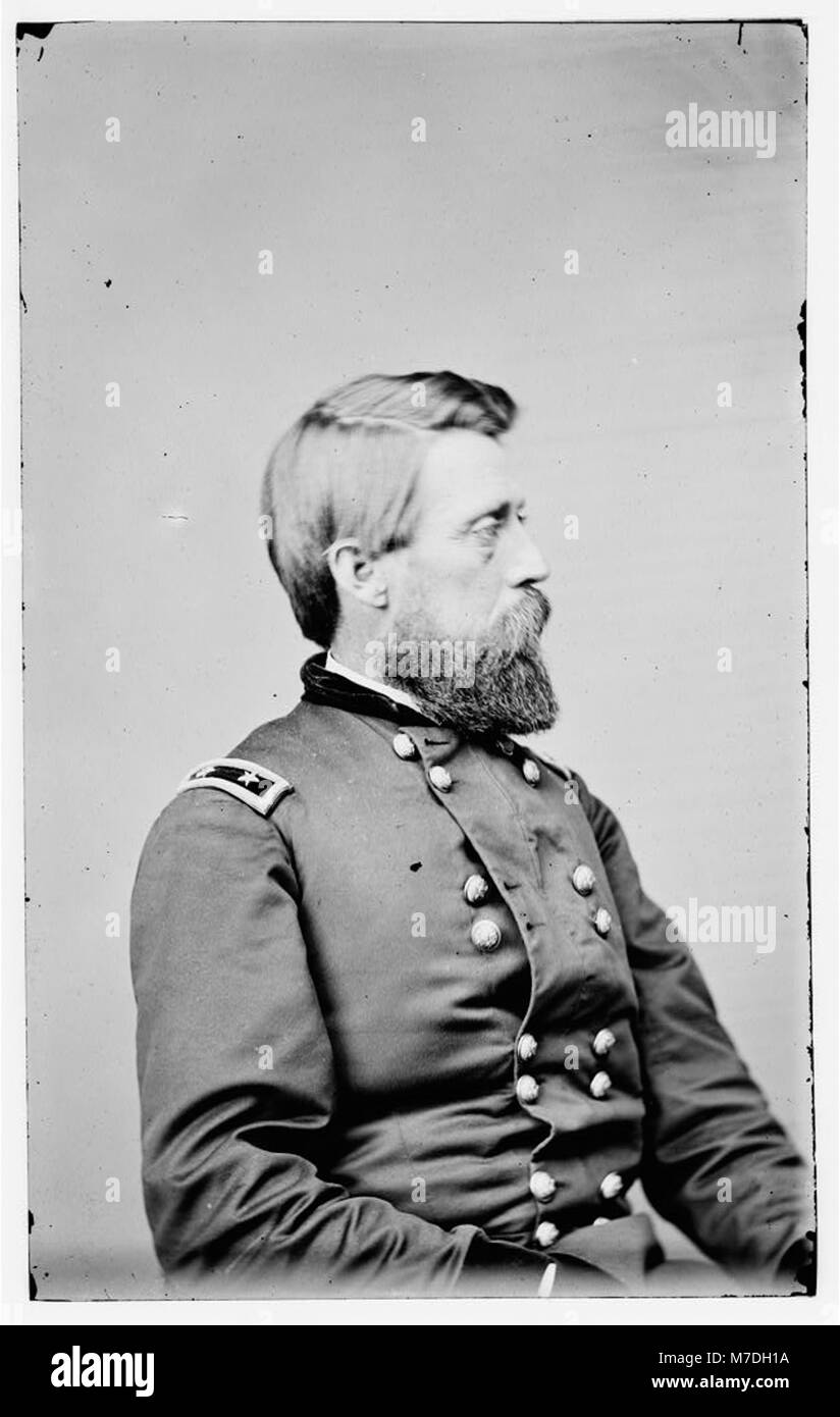 A portrait of Major General Jefferson C. Davis, a prominent figure in ...