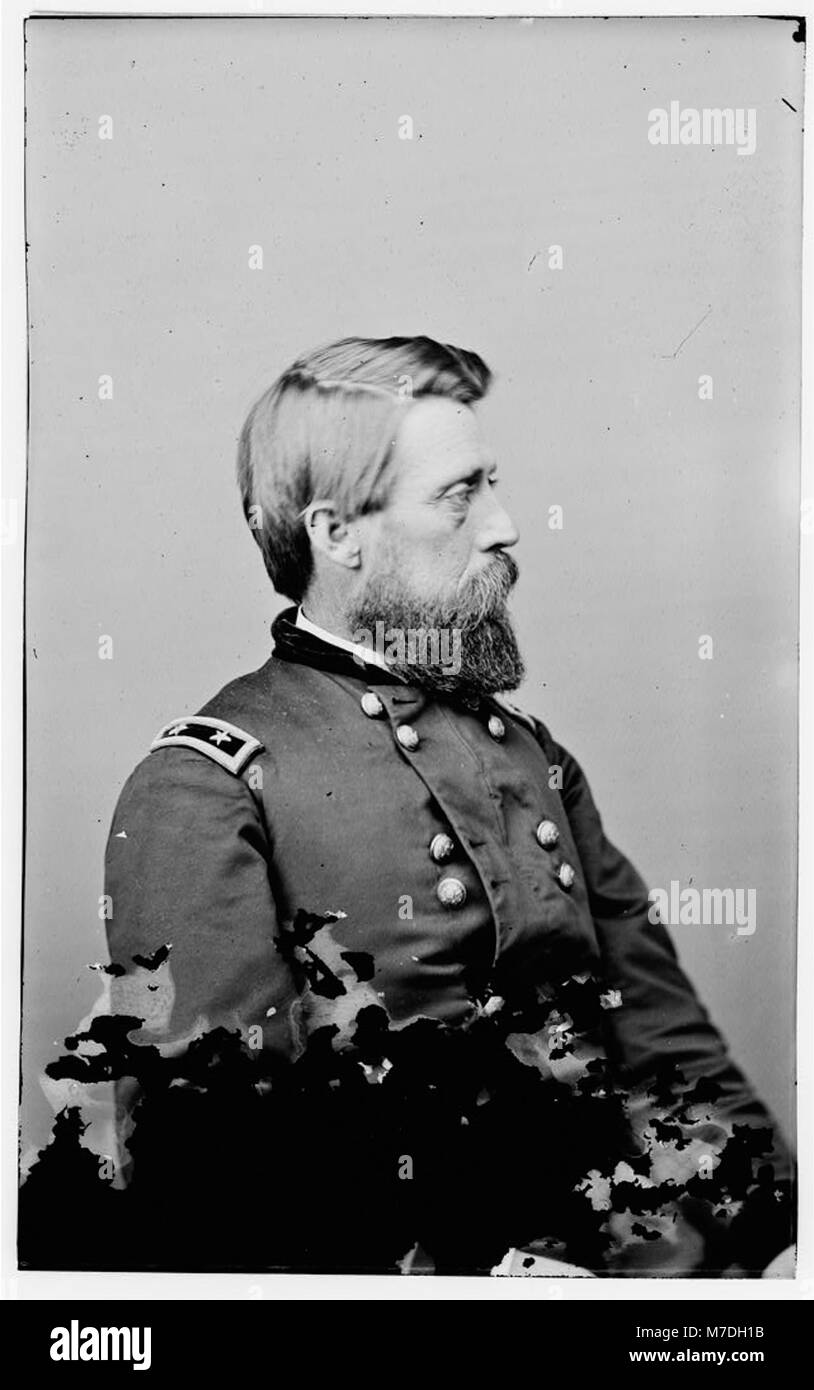 A portrait of Major General Jefferson C. Davis, a prominent military ...