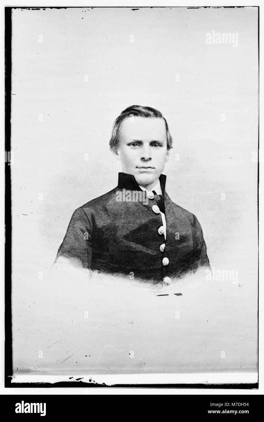 A portrait of Major John Pelham of the Confederate States Army ...