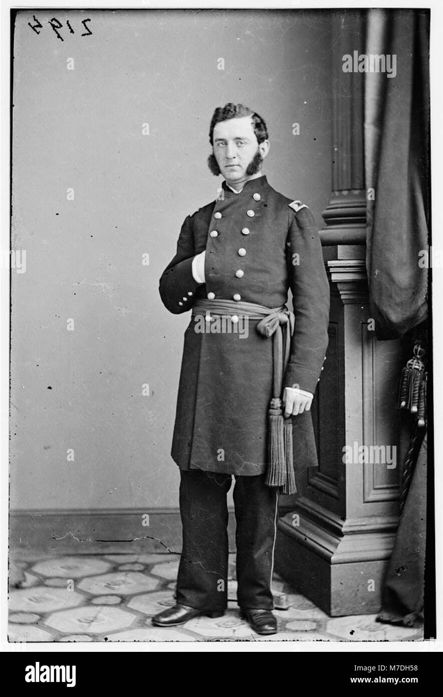 Major L.E. Johnson, Paymaster, photographed in military uniform ...