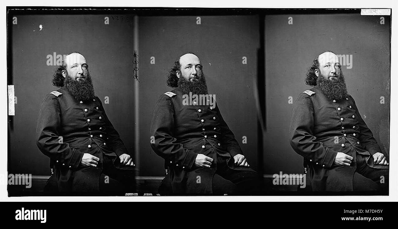 A portrait of Major R.H. Heniner, likely a military figure captured ...
