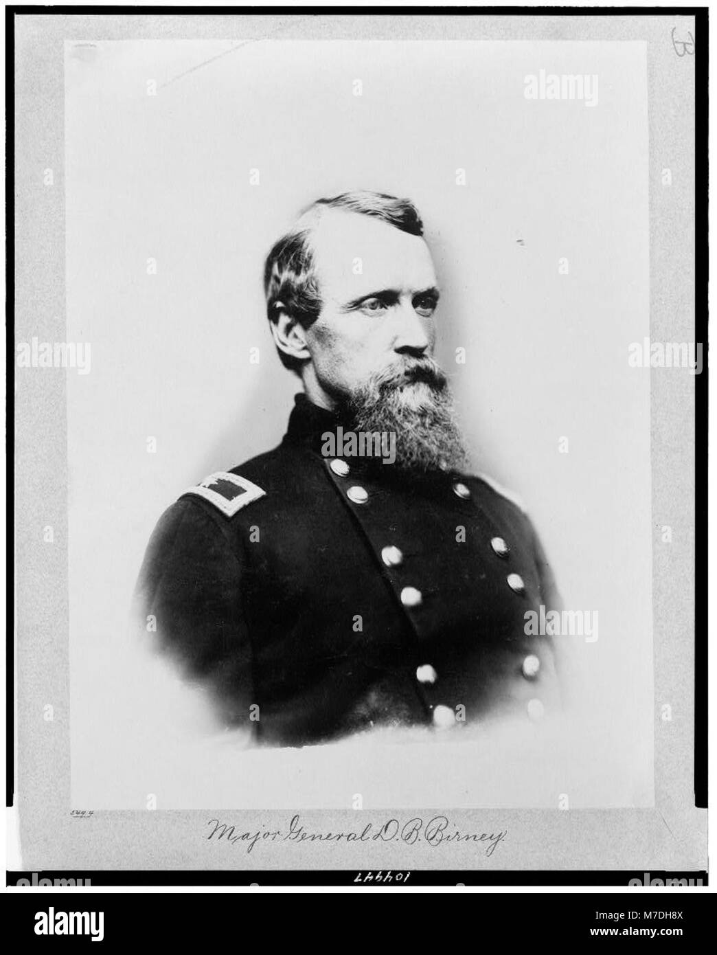 This portrait features Major General D.B. Birney, a U.S. Army officer ...