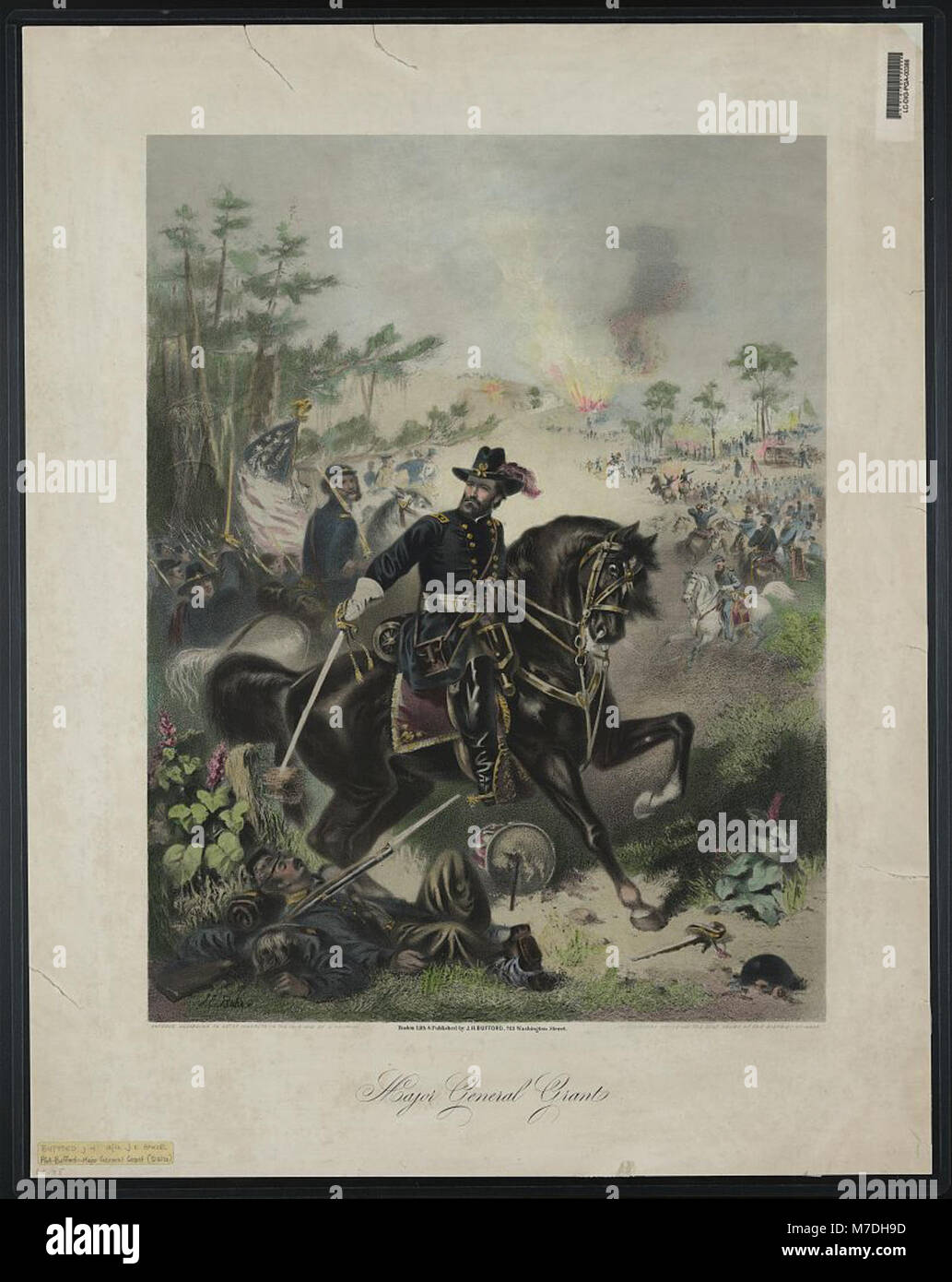 A portrait of Major General Grant, a prominent military figure. The ...