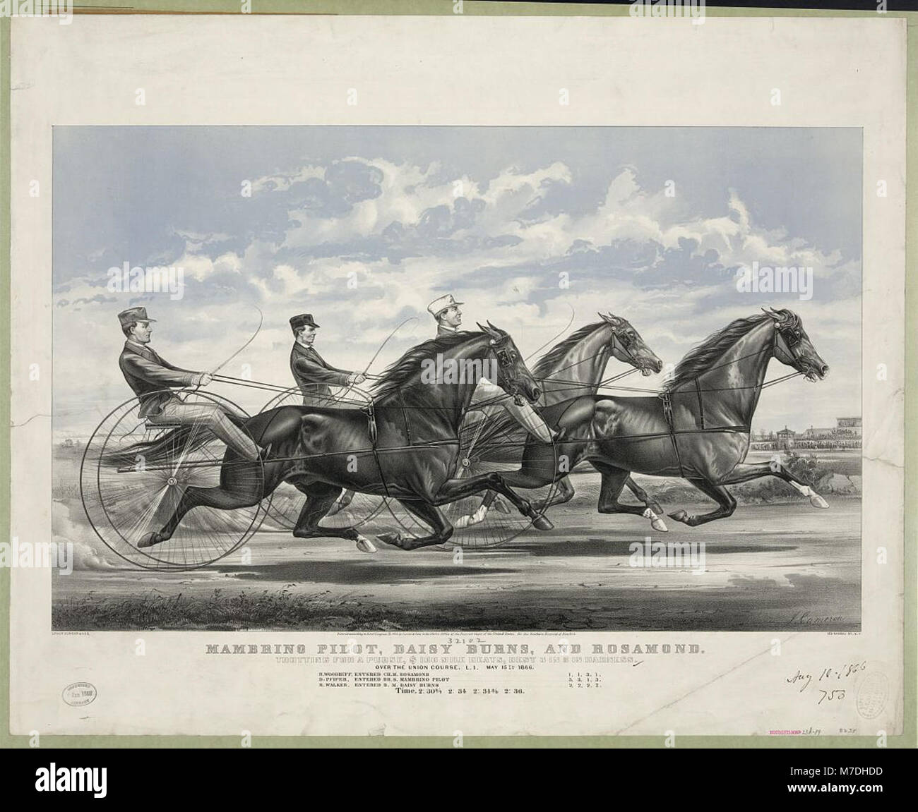 The race featuring Mambrino Pilot, Daisy Burns, and Rosamond, competing ...