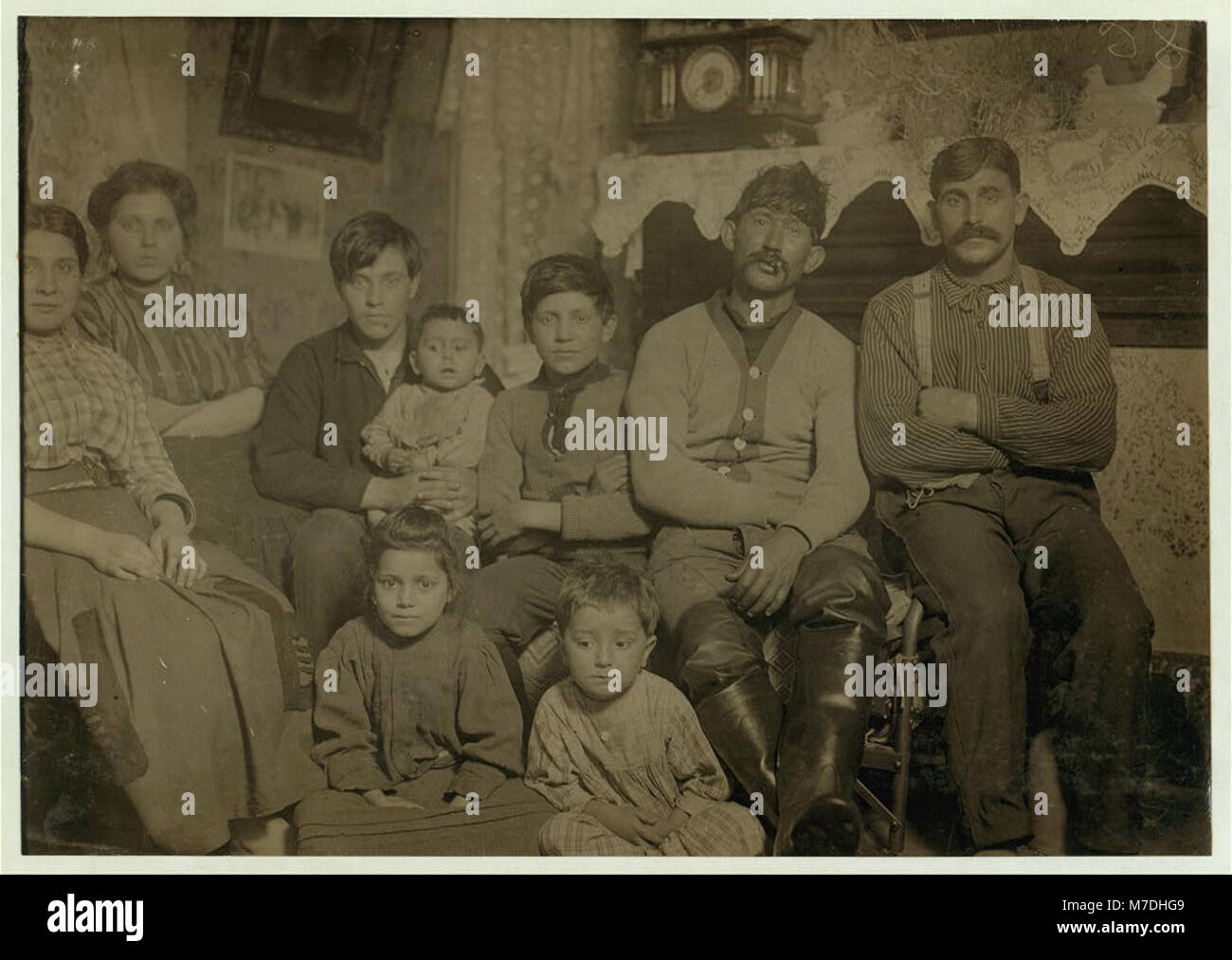 This family portrait shows Manuel Sousa and his relatives at their home ...