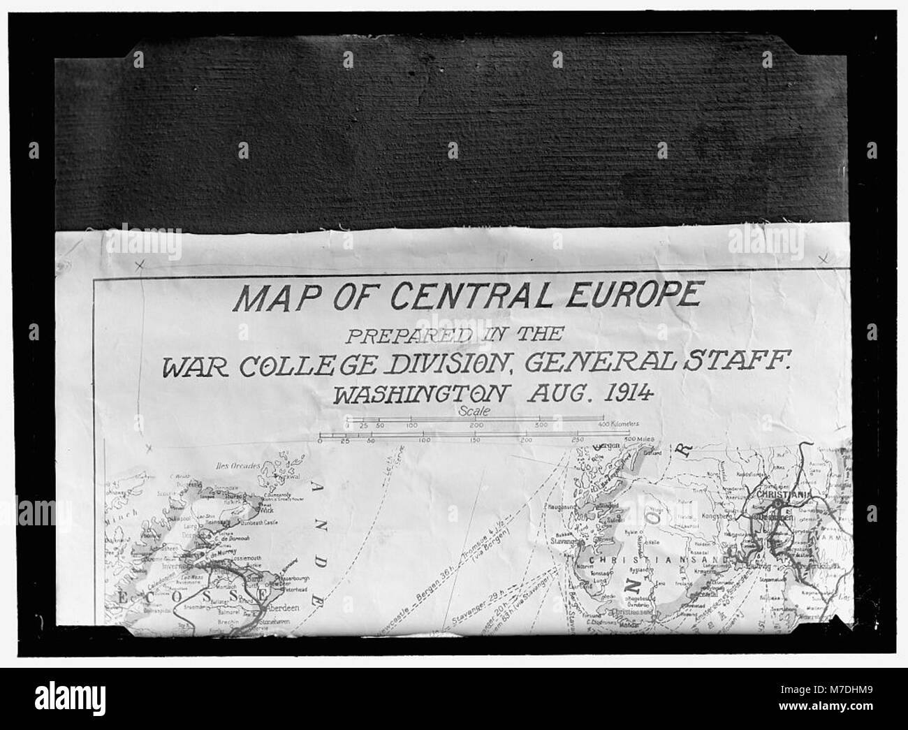 MAP OF CENTRAL EUROPE LOC hec.06978 Stock Photo - Alamy