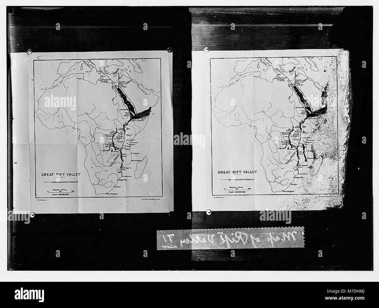 This map of the Rift Valley highlights the geological and geographical ...
