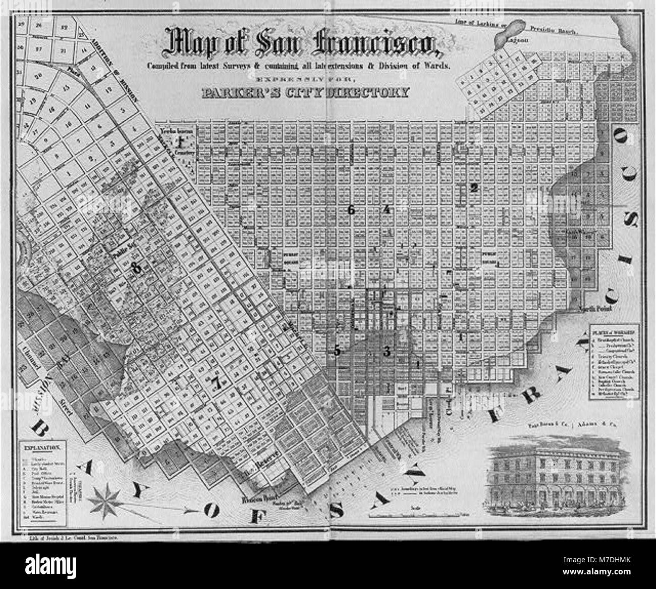 This map from the Banker's City Directory provides a detailed layout of ...