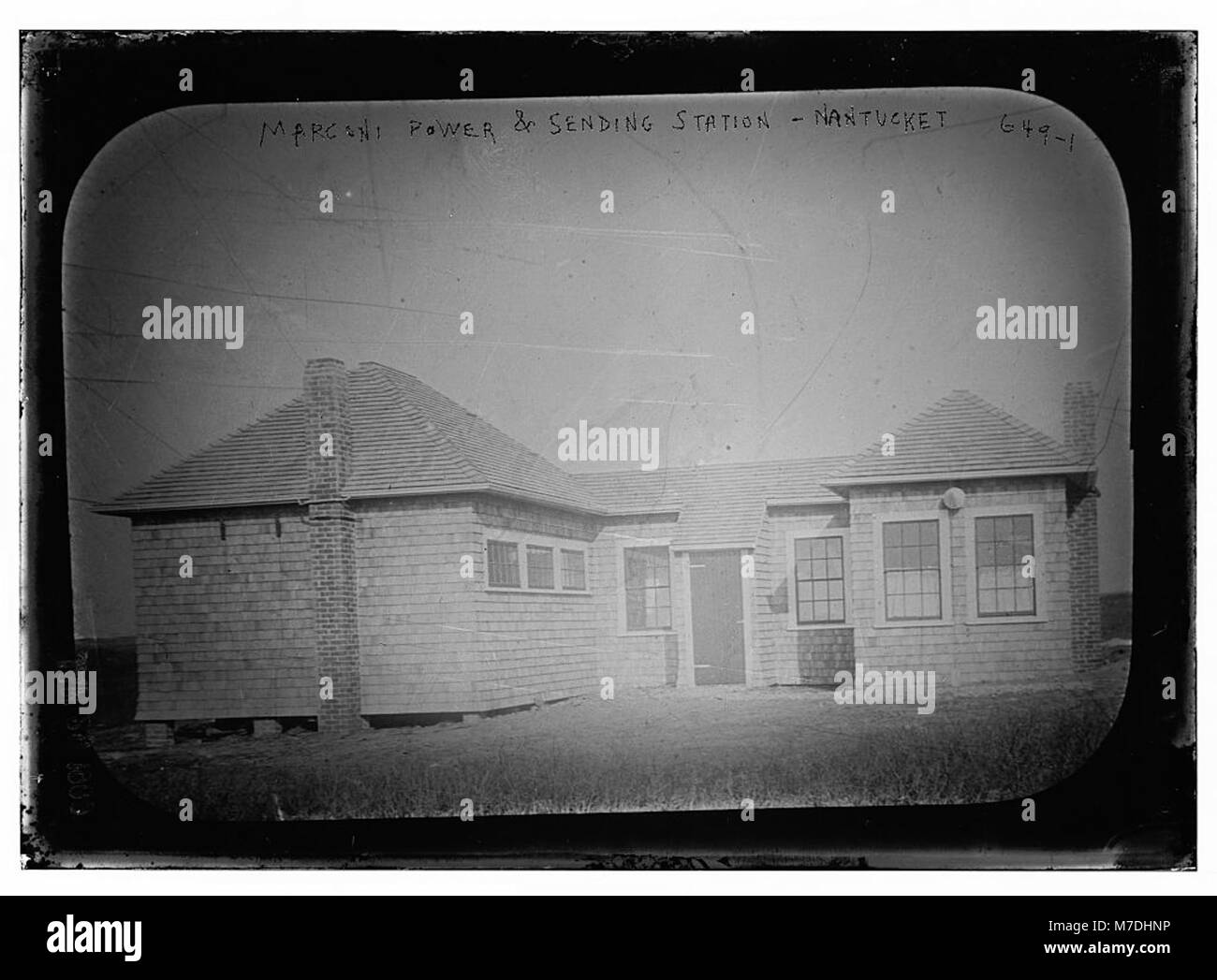 A photograph of the Marconi wireless telegraph station in Nantucket ...