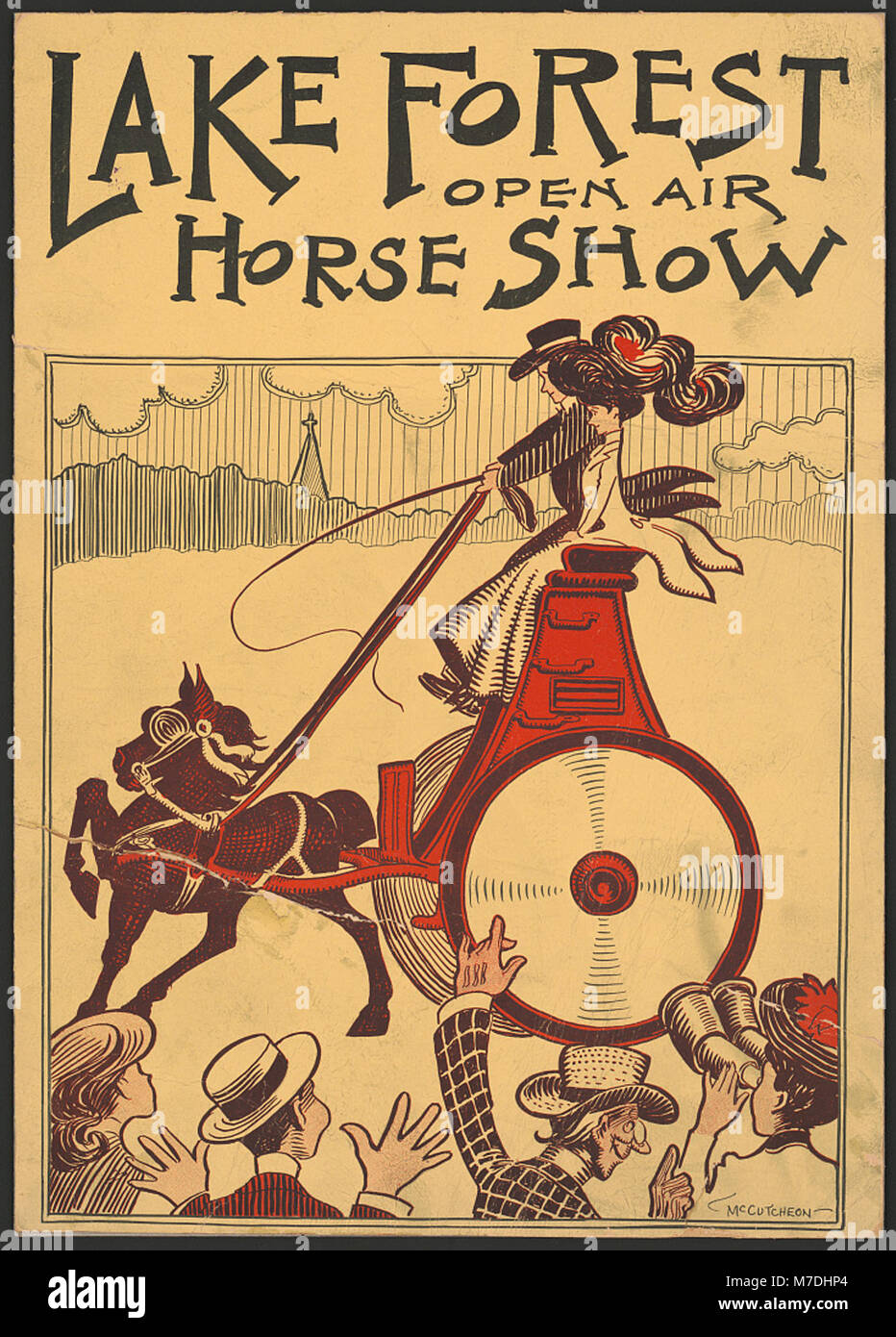 This image showcases the Lake Forest open air horse show, a prominent ...