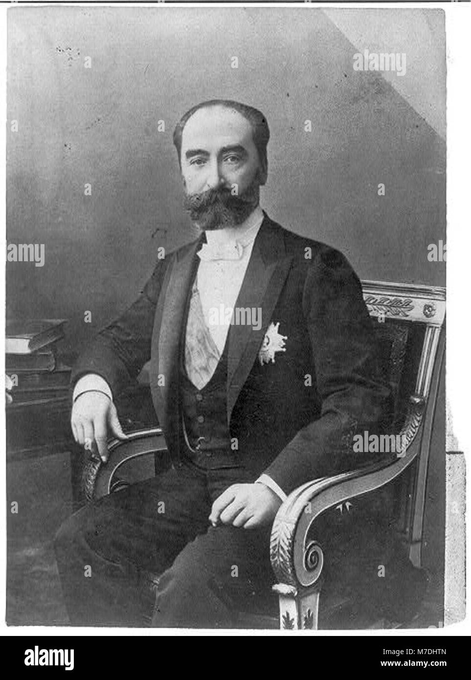 A portrait of Marie François Sadi Carnot, the President of France from ...