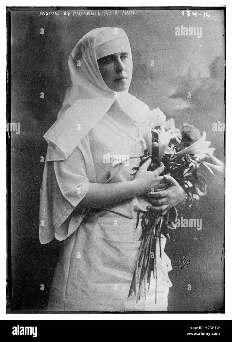 A portrait of Marie of Romania dressed as a nun, a striking image from ...