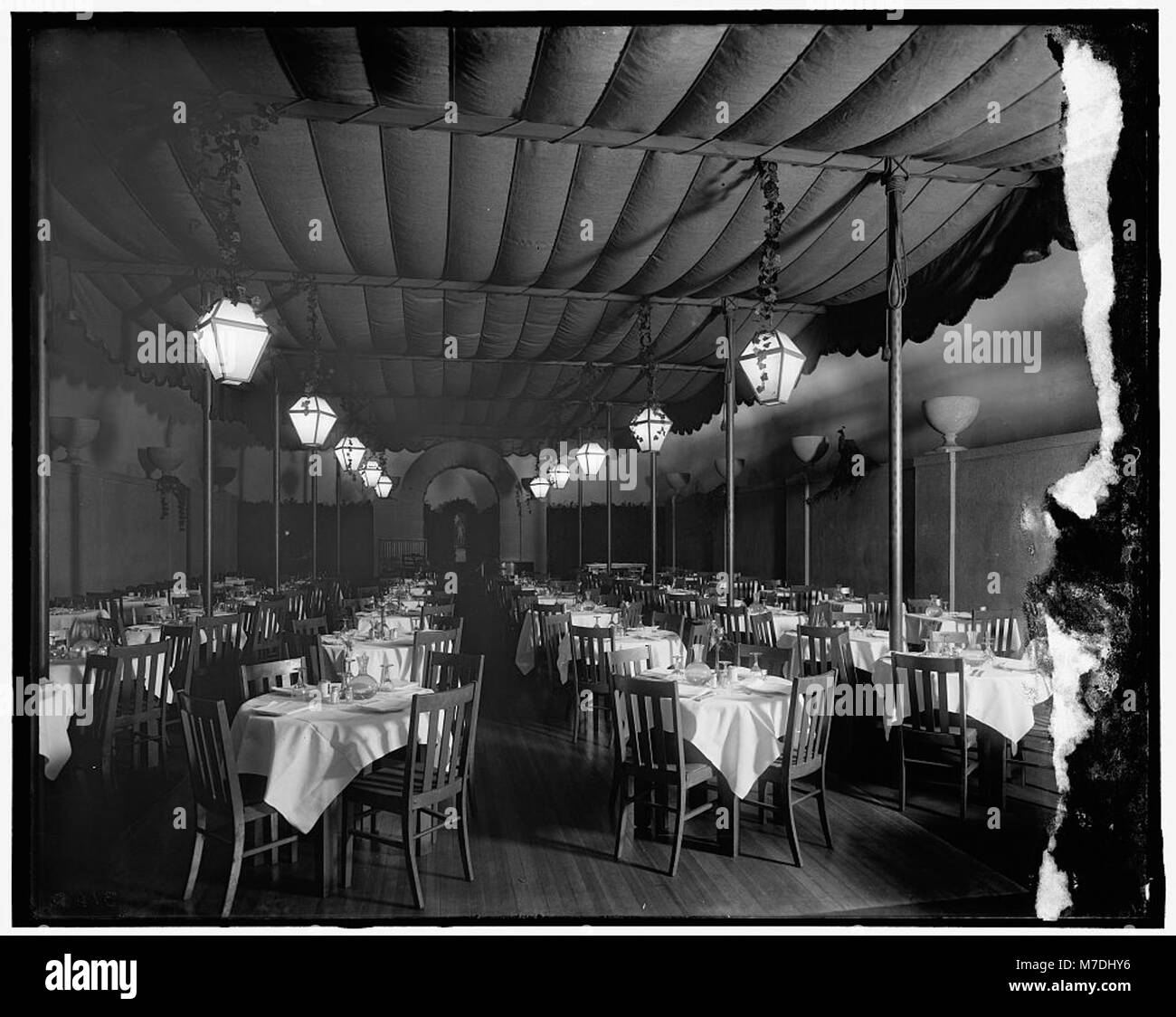 A historical image of Marks Café, depicting the establishment as a ...