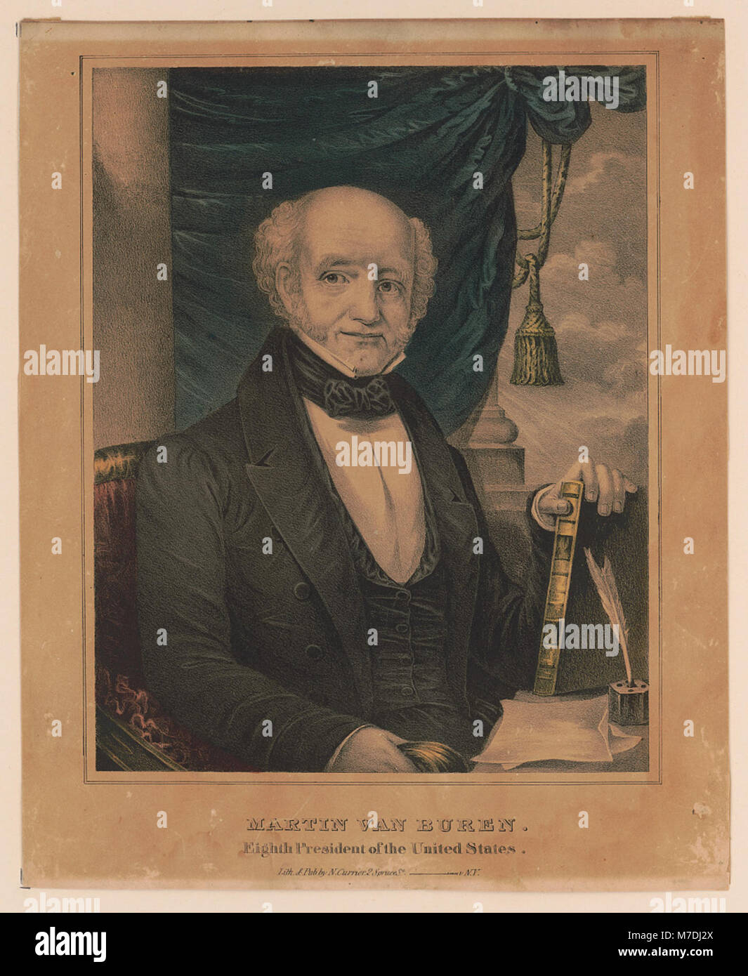 A portrait of Martin Van Buren, the eighth President of the United ...