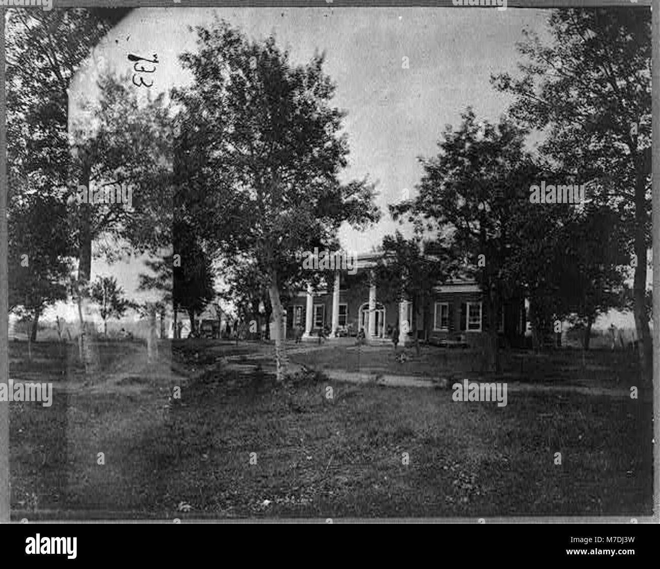 A historic image of the Marye House near Fredericksburg, Virginia, with ...