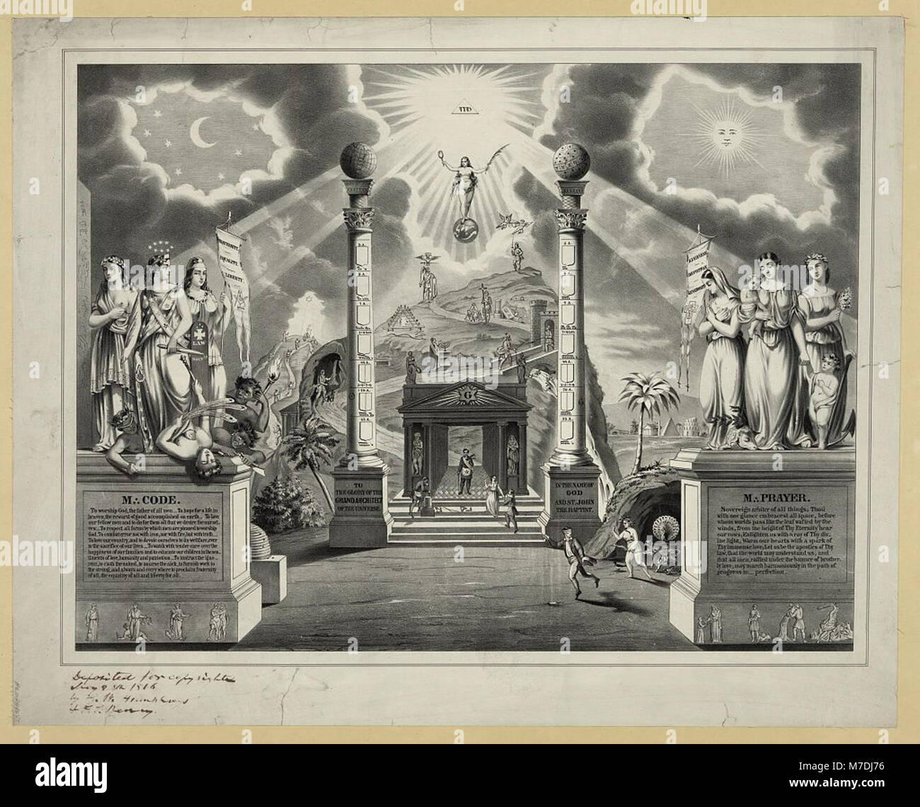 Masonic chart of symbols hi-res stock photography and images - Alamy