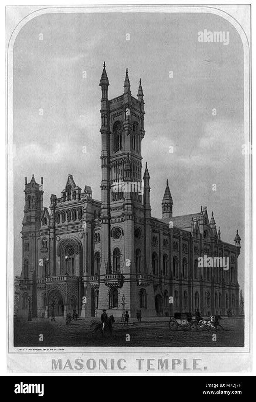 A photograph of a Masonic temple, symbolizing the architectural and ...
