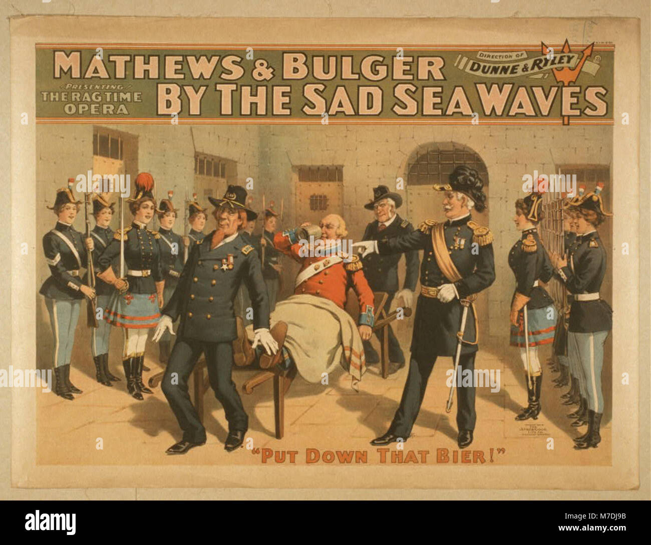 This image portrays a performance of 'By the Sad Sea Waves,' a ragtime ...