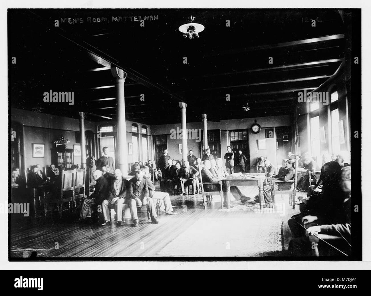 A photograph of the men's room at Matteawan Asylum, capturing the ...