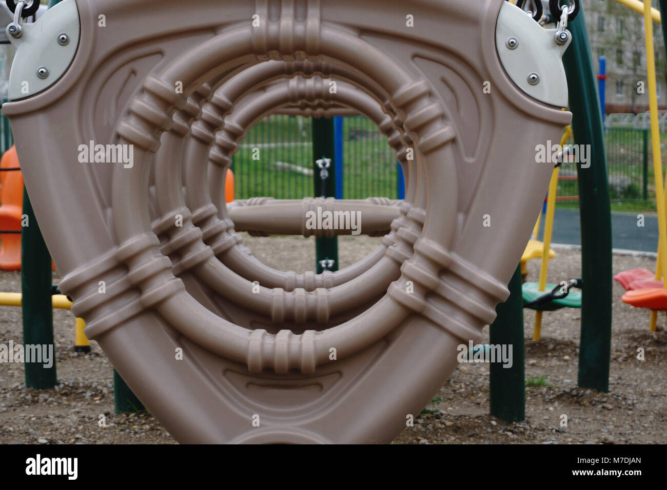 Playground mesh and ring Stock Photo - Alamy