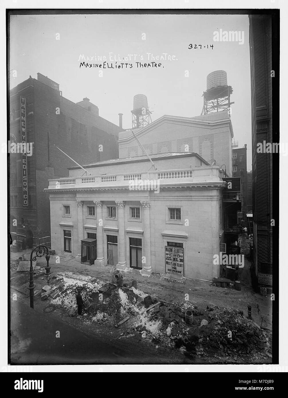 A photograph of Maxine Elliott's Theatre, a historical theater in New ...