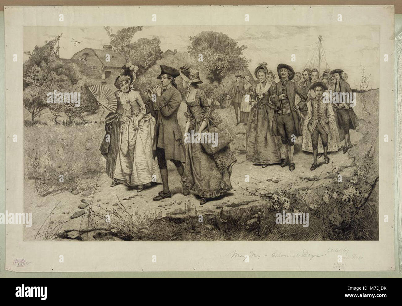 This image represents a scene from May Day celebrations during the ...