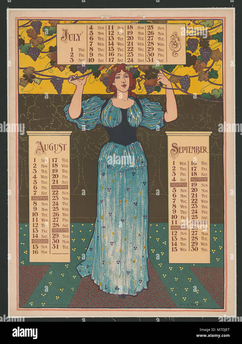 Calendar for 1897 hi-res stock photography and images - Alamy