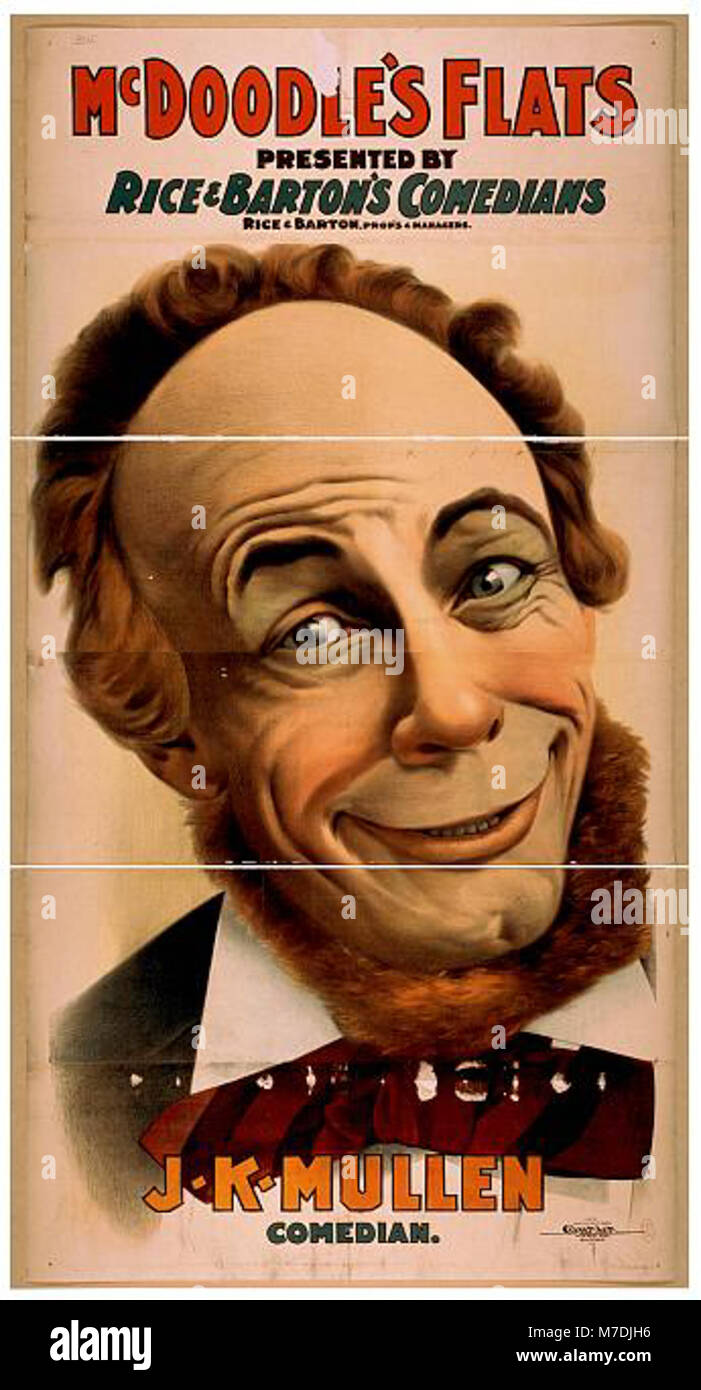 This image shows a promotional poster for McDoodle's Flats, presented ...