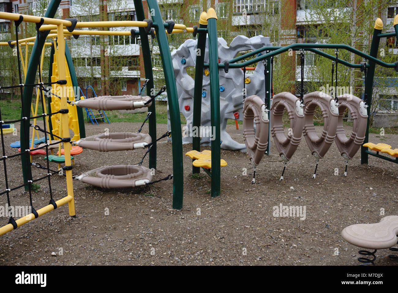 Playground mesh and ring Stock Photo - Alamy