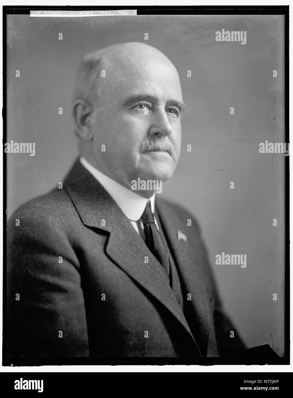 A portrait of William B. McKinley, an American politician and public ...