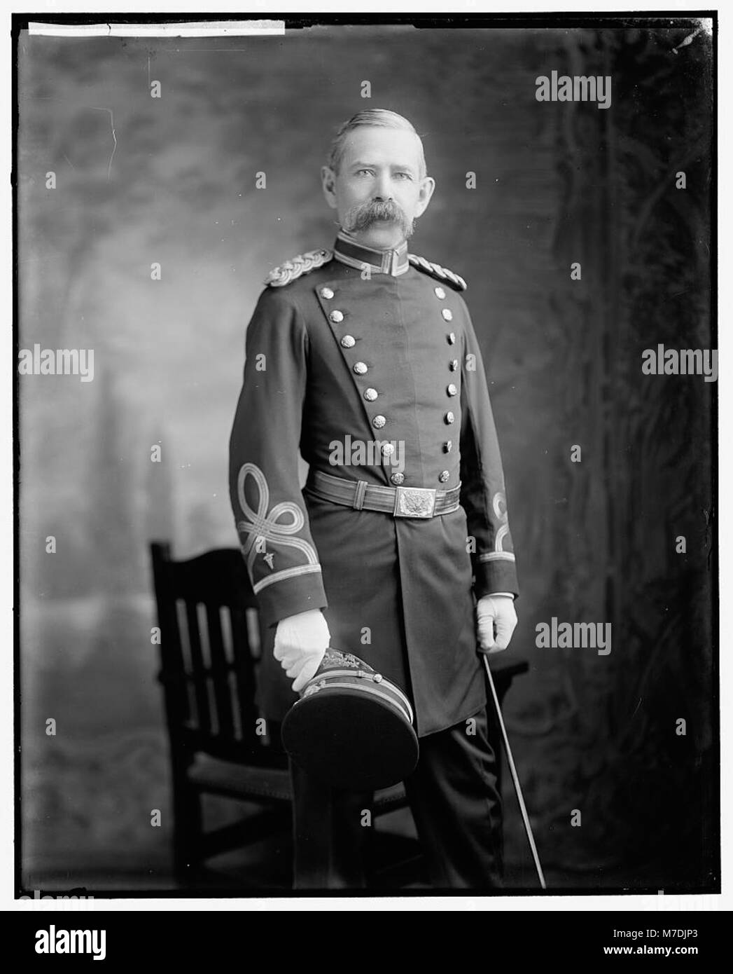 A portrait of Major E.A. Mearns, a prominent military figure, known for ...