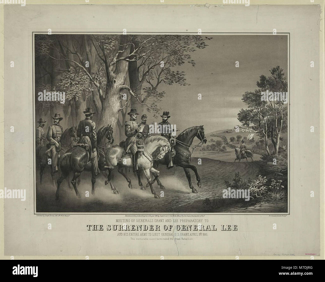 Photograph showing the historic meeting between Generals Ulysses S ...