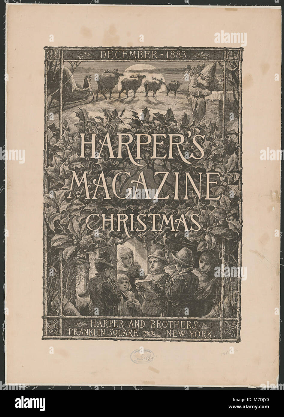 The December 1883 edition of Harper's Magazine, featuring Christmas ...