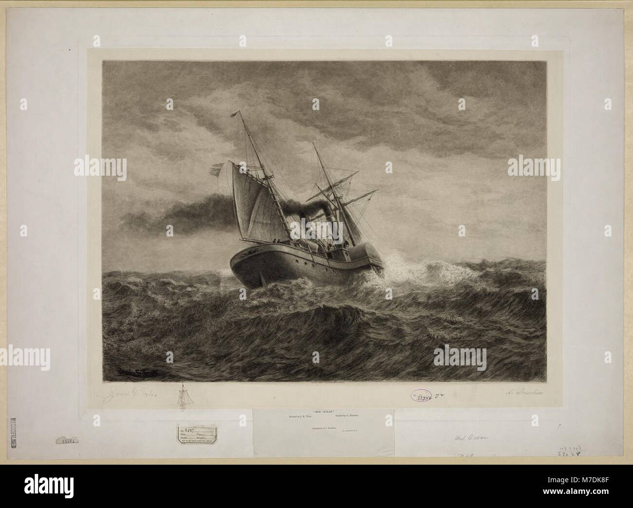 A scene captured mid-ocean, reflecting maritime life and the vast ...