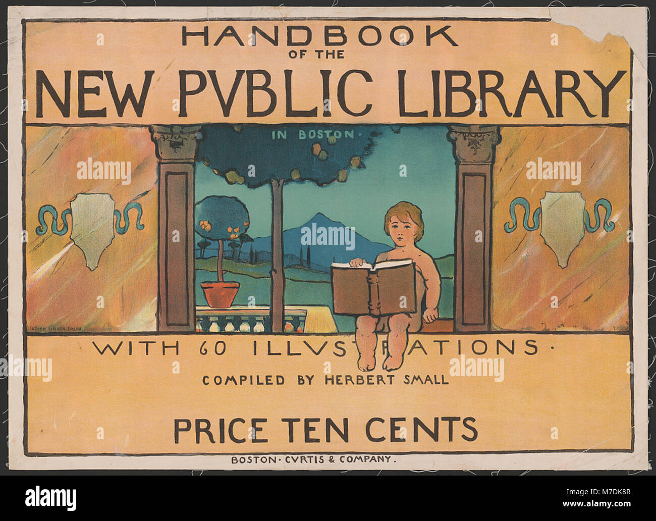 This image features a book titled 'Handbook of the New Public Library ...