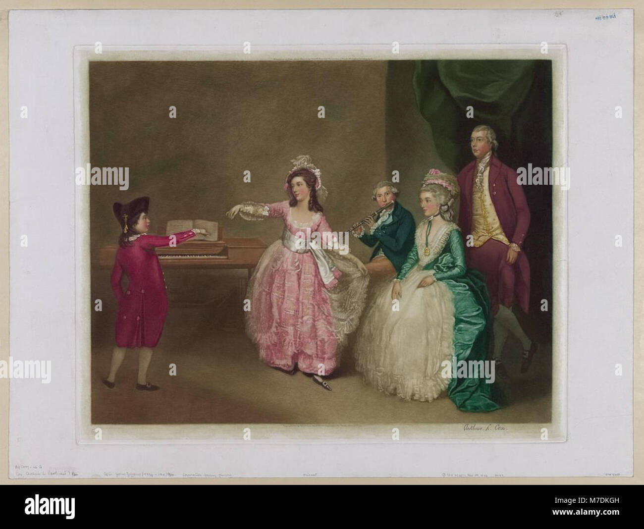 A representation of a minuet, a classical dance form popular in the ...