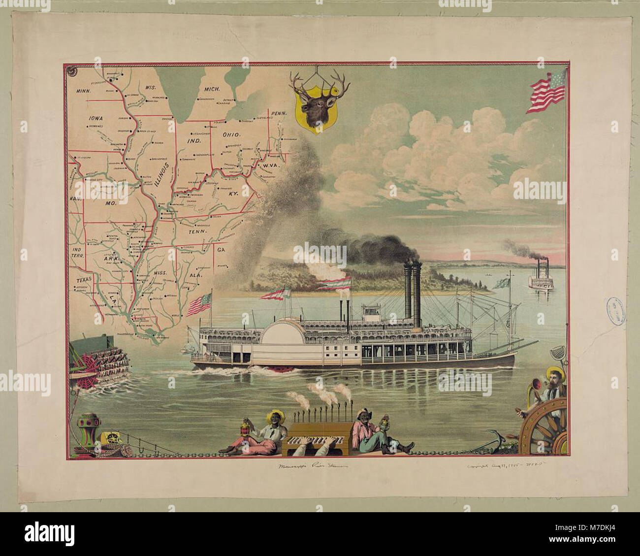 A photograph of a Mississippi River steamer, capturing the iconic ...