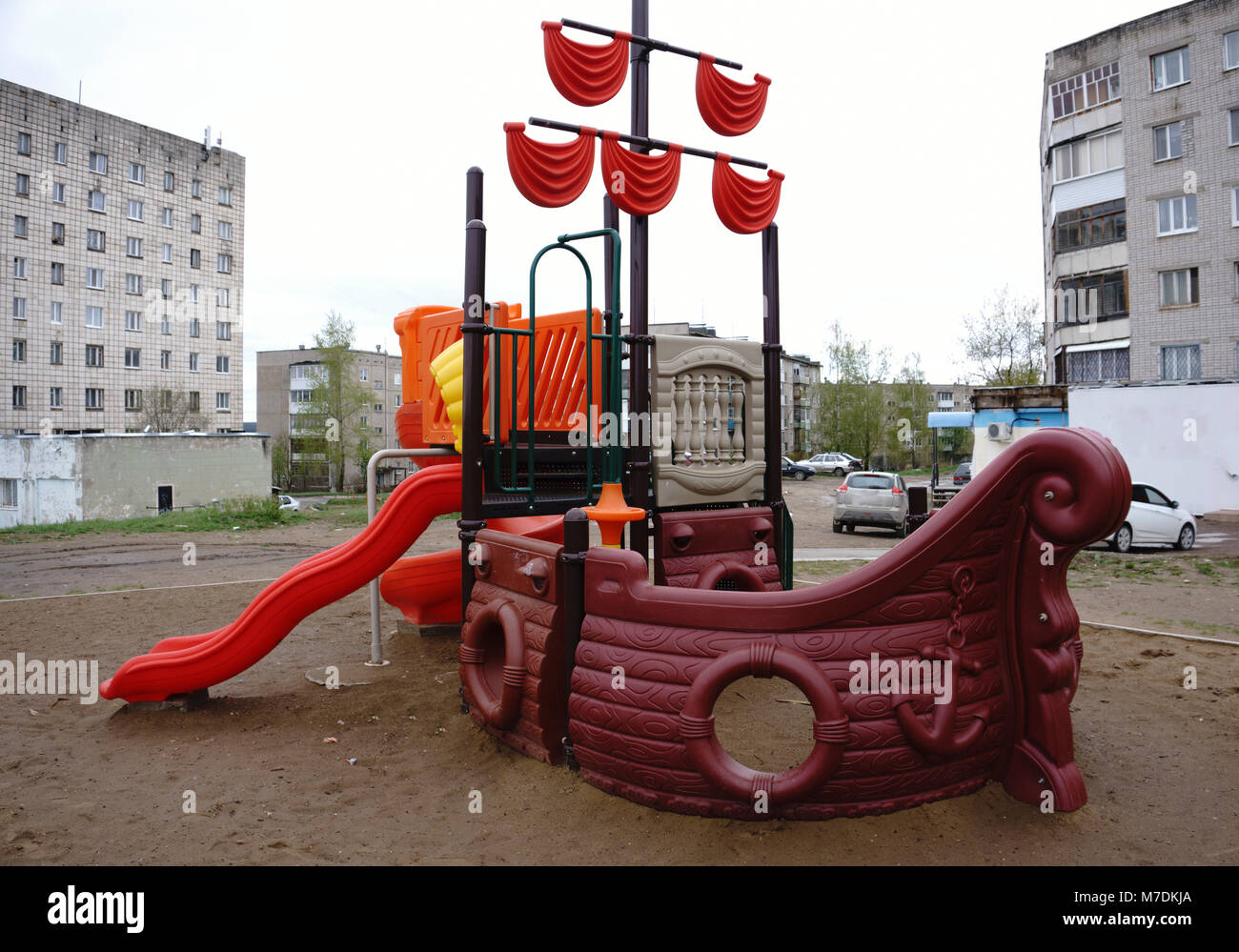 Childrens playground red ship hi-res stock photography and images - Alamy
