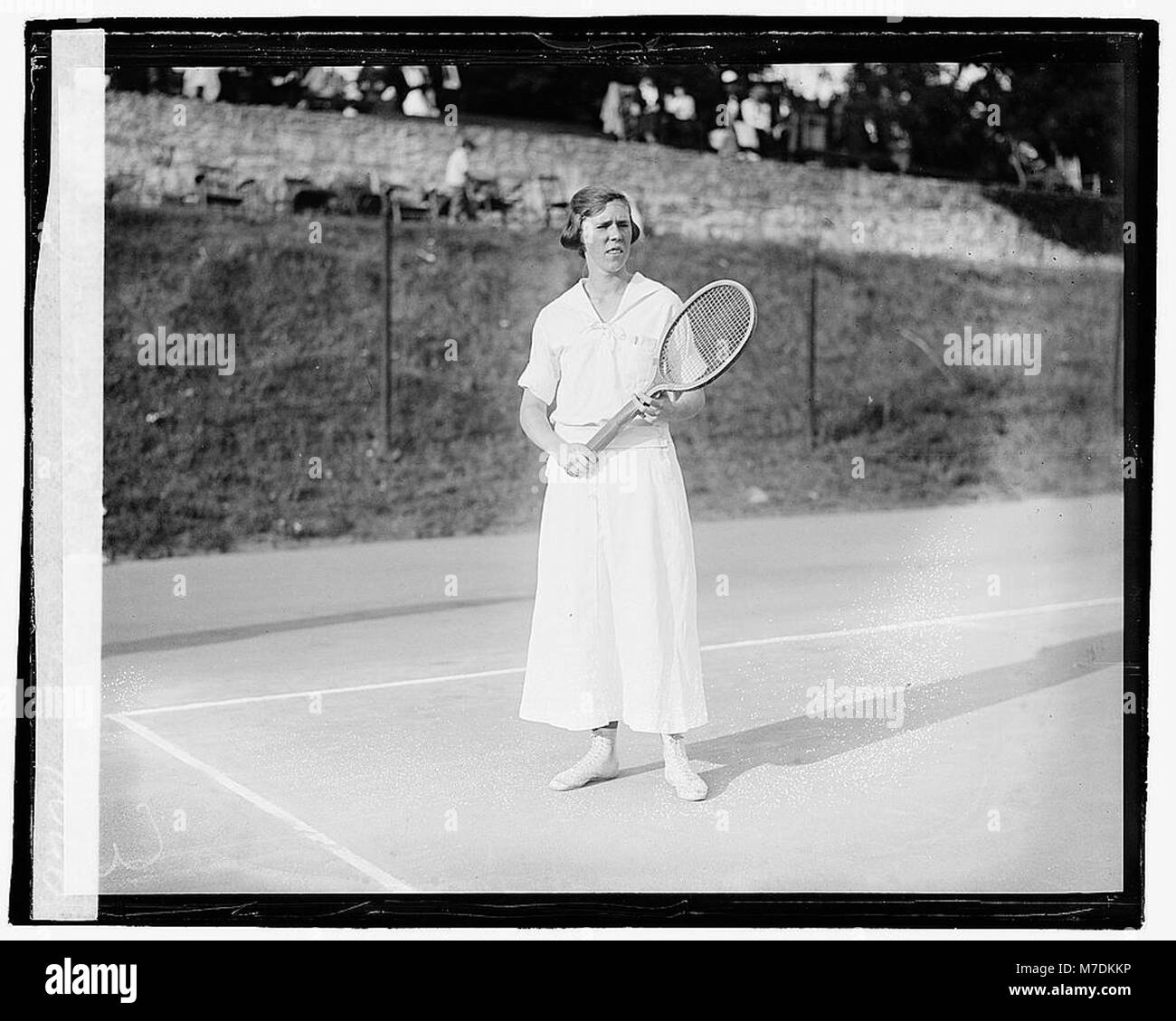 A portrait of Miss Louise Baker, a historical figure, captured in a ...